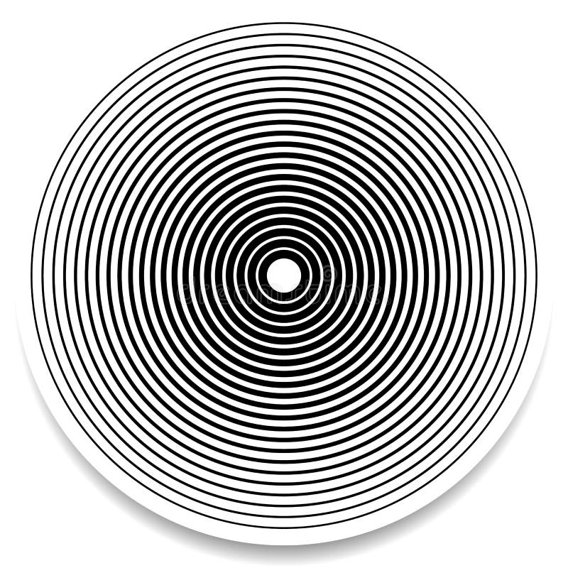 Concentric Circles, Rings Abstract Geometric Element. Ripple, Impact ...
