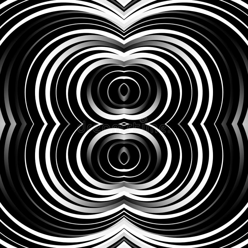 Concentric Circles, Rings Abstract Pattern. Monochrome Geometric Stock ...