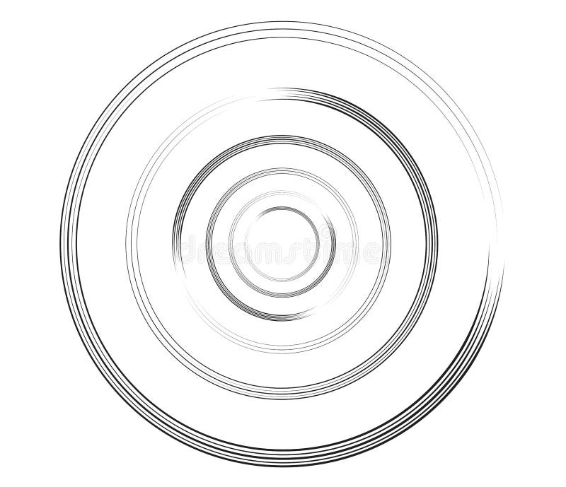 Concentric Circles, Rings. Circular Geometric Element Stock Vector ...