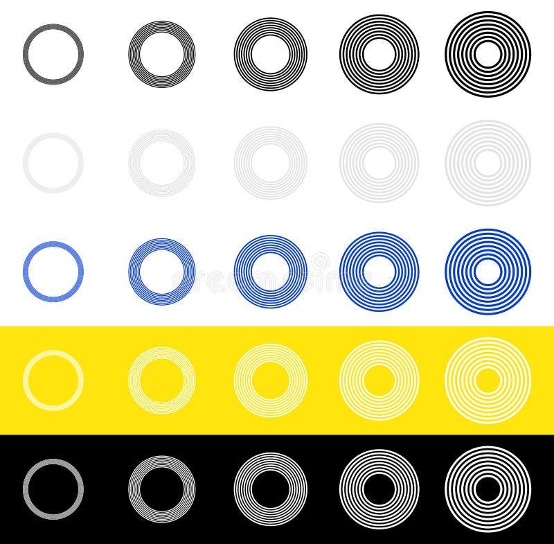 Concentric Circles, Rings in Sequence . Abstract Radial, Circular ...