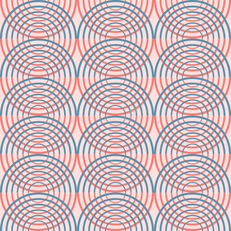 Concentric Circles Seamless Pattern Pastel Colors. Stock Vector ...