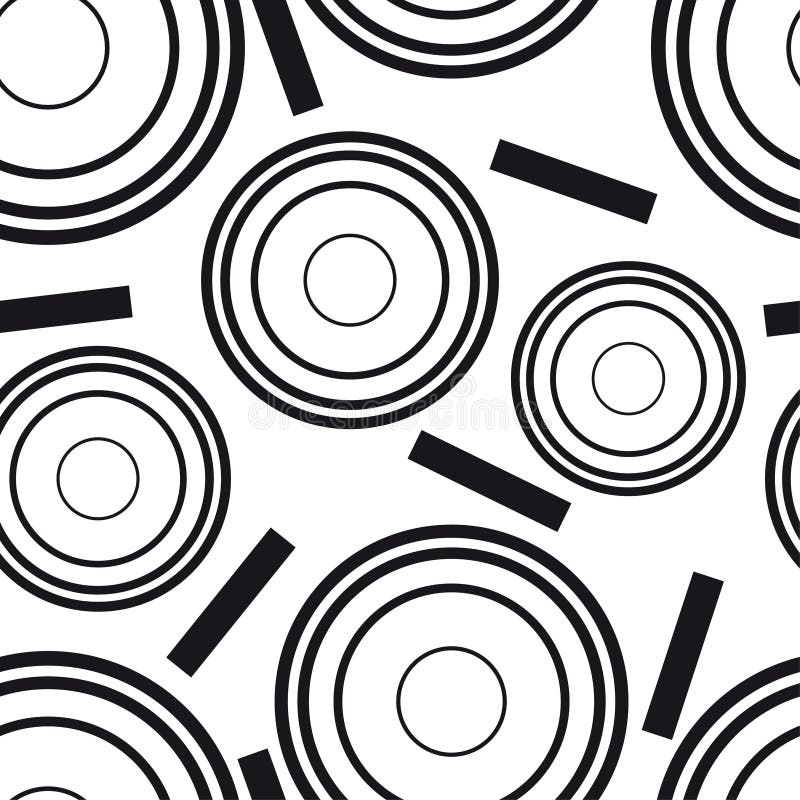 Concentric Circles Seamless Pattern Stock Illustration - Illustration ...