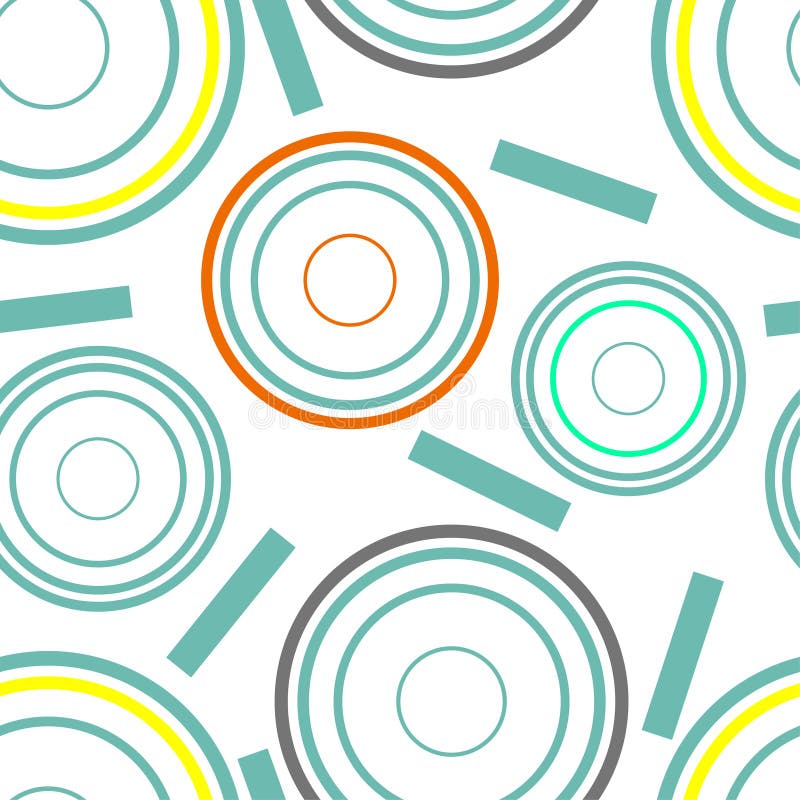 Concentric Circles Seamless Pattern Stock Illustration - Illustration ...