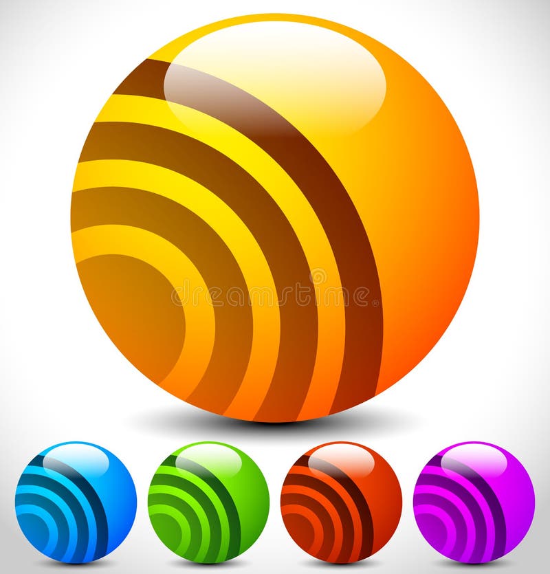 Concentric Circles Spreading from Corner in Glossy, Bright Circles ...