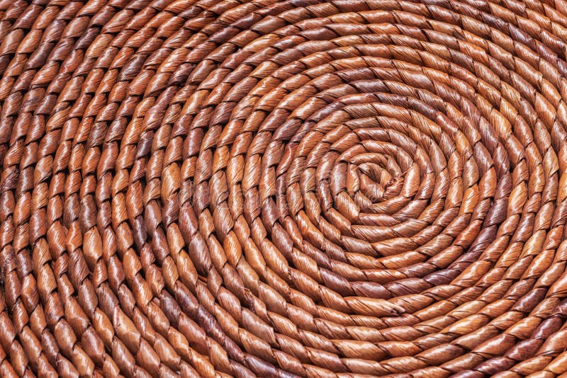 Concentric Circles of a Straw Decorative Placemat. Natural Table Mat ...