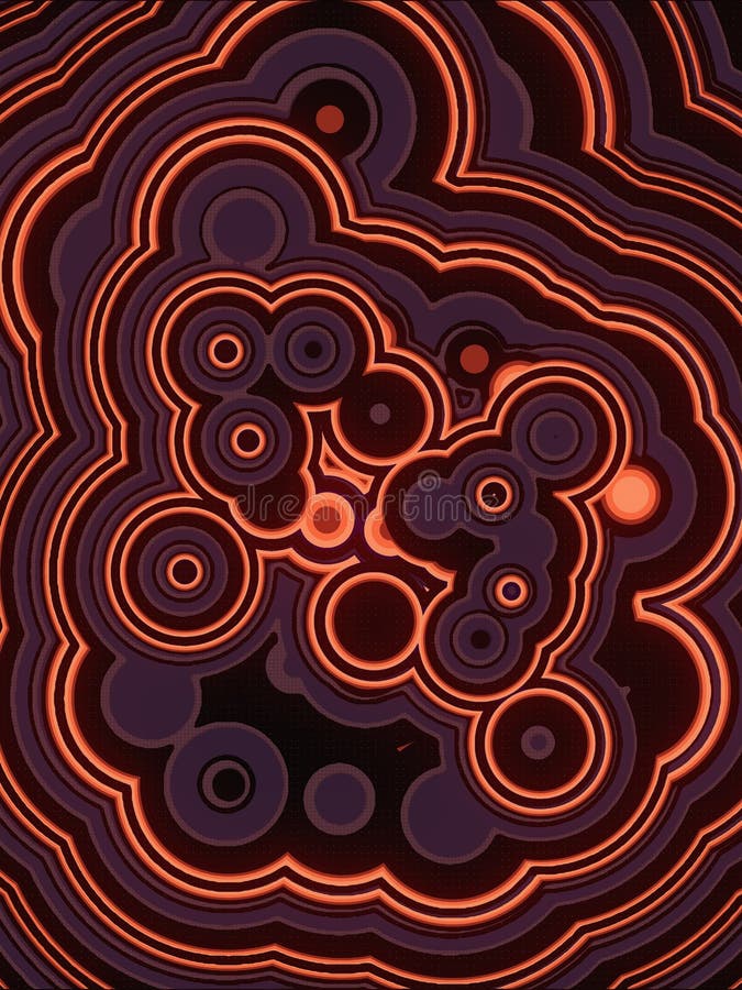 Concentric Circles on the Surface Abstract 3d Rendering Digital ...