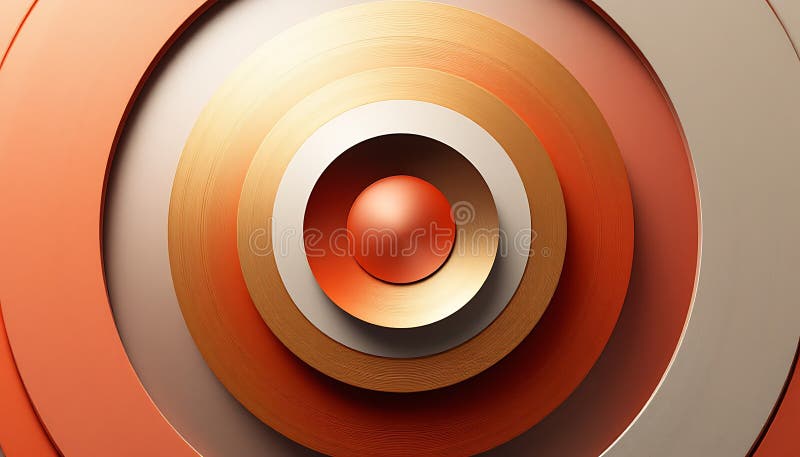 Concentric Circles Warm Metallic Abstract Artwork Stock Photos - Free ...