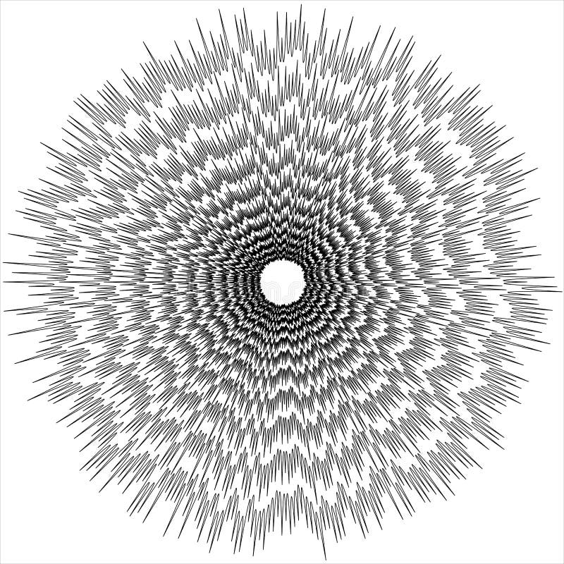 Concentric Circular Pattern. Random Burst, Radiating, Radial Element ...