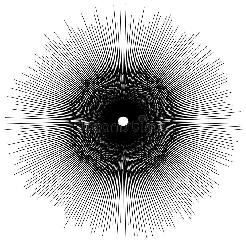 Concentric Circular Pattern. Random Burst, Radiating, Radial Element ...
