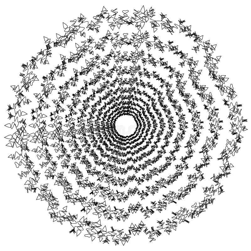Concentric Circular Pattern. Random Burst, Radiating, Radial Element ...
