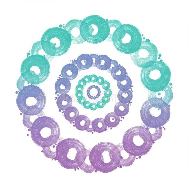 Concentric Circular Patterns Arranged in a Spiral Formation with ...