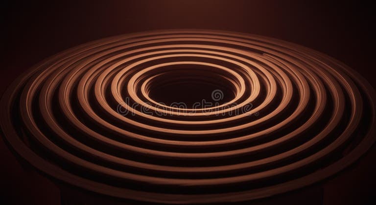 Concentric Circular Patterns Form a Series of Evenly Spaced Rings with ...