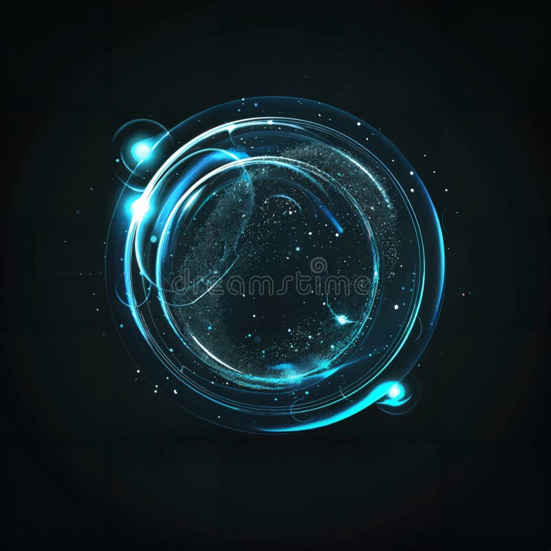 Ultra-clear 4K Glowing Circular Light Effect Stock Illustration ...