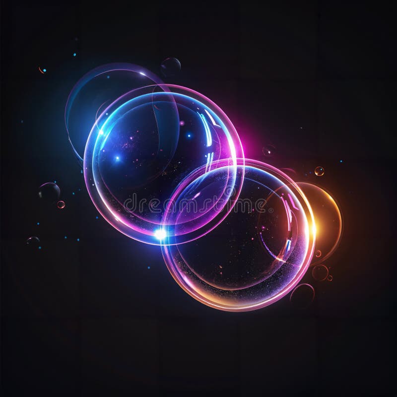 Ultra-clear 4K Glowing Circular Light Effect Stock Illustration ...