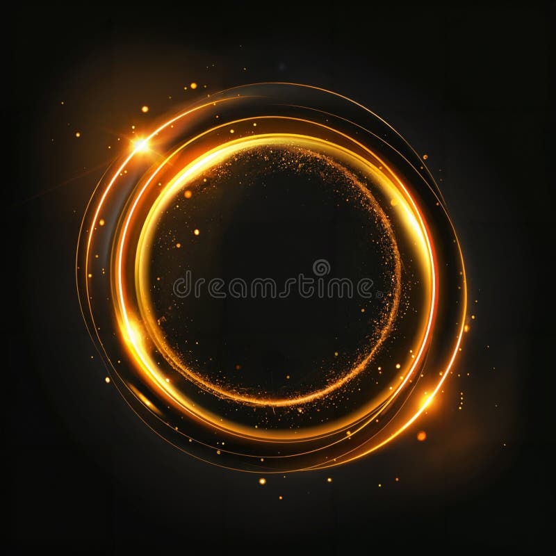 Ultra-clear 4K Glowing Circular Light Effect Stock Illustration ...