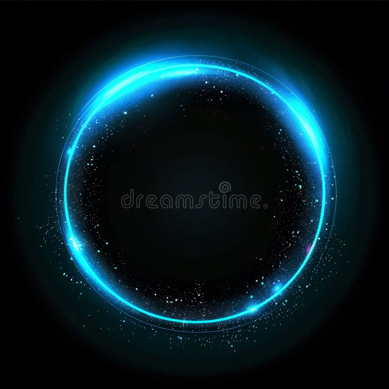 Ultra-clear 4K Glowing Circular Light Effect Stock Illustration ...