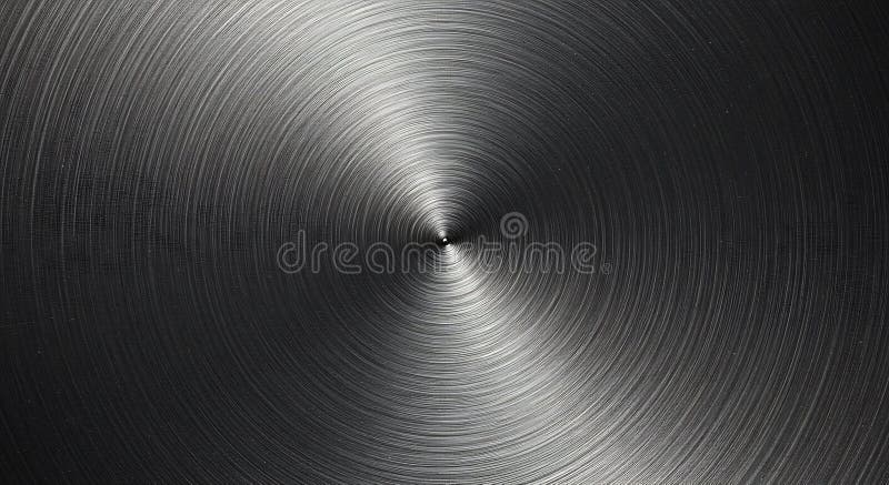 Concentric Circular Patterns Radiate from a Central Point on a Metallic ...