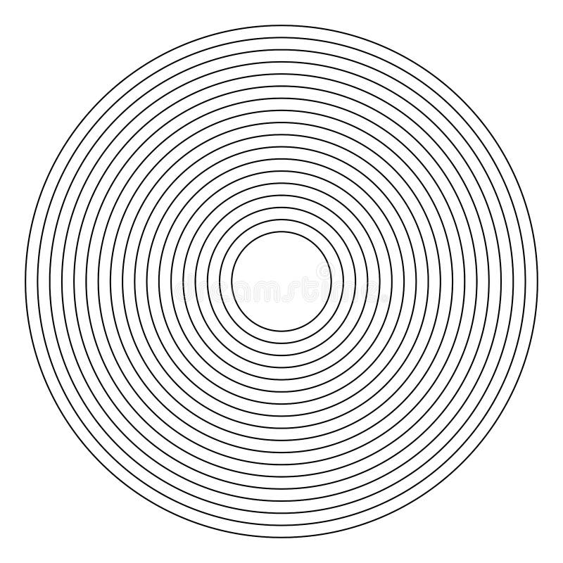 Concentric, Circular, Radial Circles, Rings Stock Vector - Illustration ...