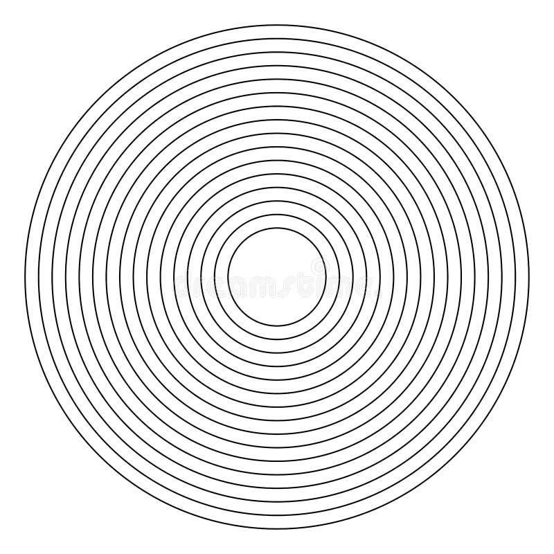 Concentric, Circular, Radial Circles, Rings Stock Vector - Illustration ...
