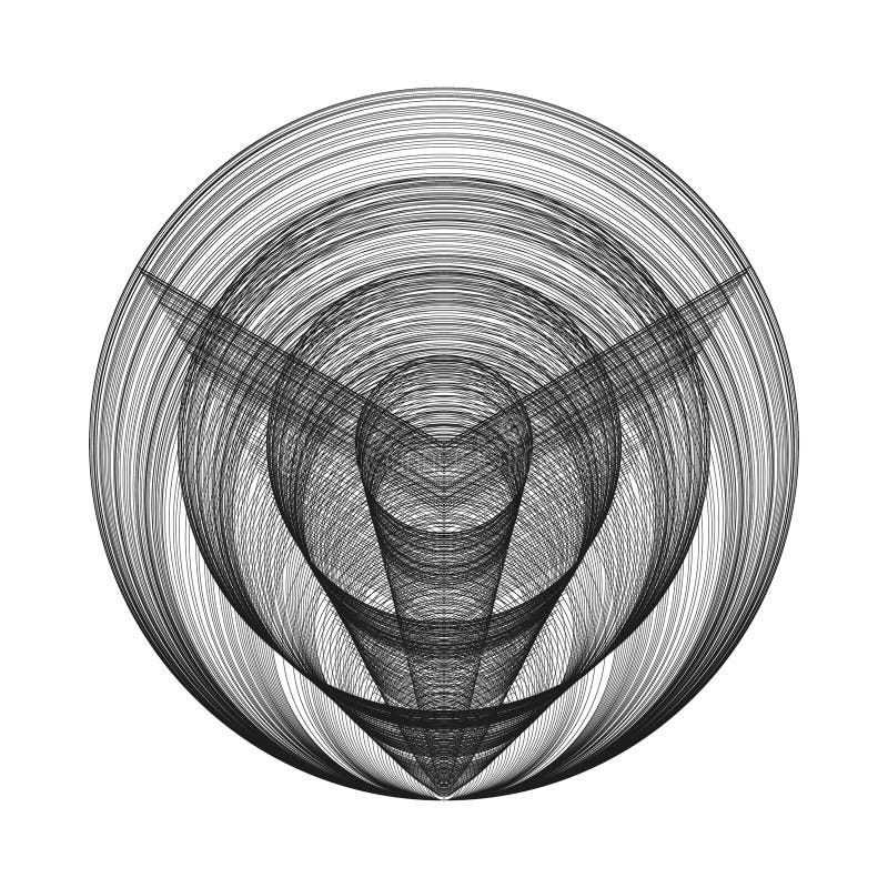 Concentric Circular Rings. Geometric Line Pattern. Artistic Abstract ...