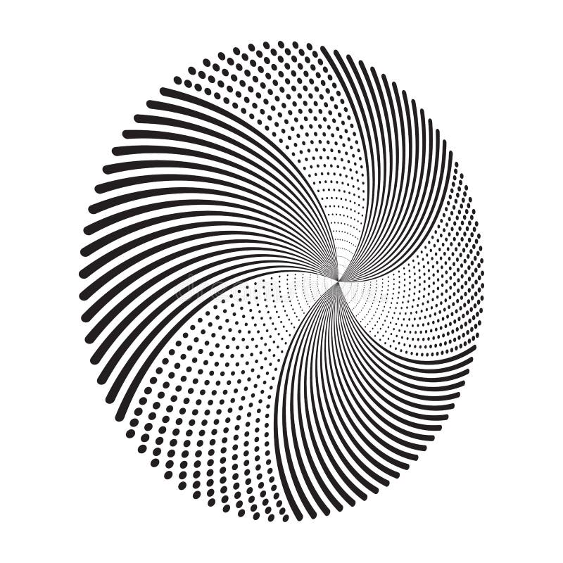 Concentric Circulating, Circle Line and Point. Abstract Vortex Line and ...