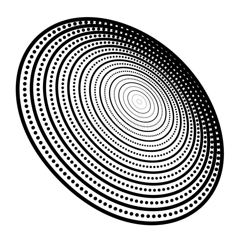 Concentric Circulating, Circle Line and Point. Abstract Vortex Line and ...