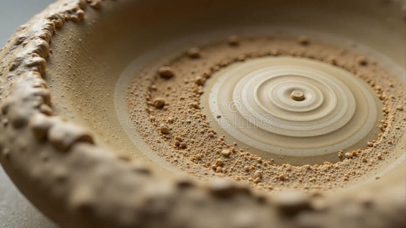 Concentric Clay Rings with Granular Texture Stock Photo - Image of ...