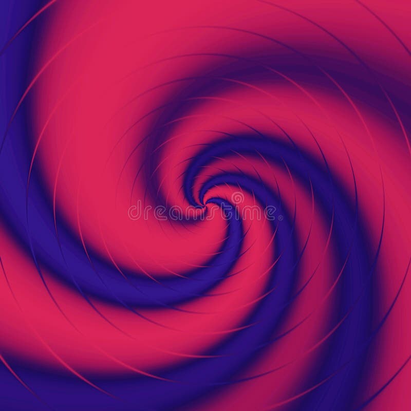 Concentric Colorful Spirals. Abstract Red Blue Helix, Circular Pattern ...
