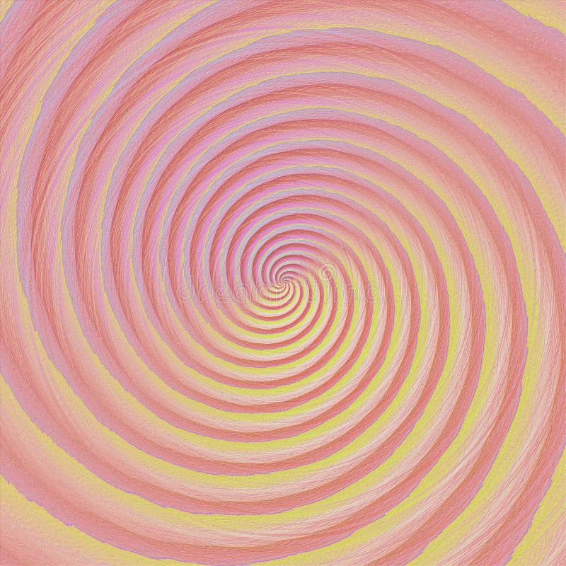 Concentric Colorful Spirals. Abstract Red Blue Helix, Circular Pattern ...