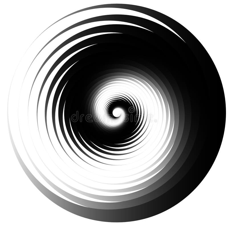 Concentric - Converging Circles. Abstract Vortex, Spiraling Graphics ...