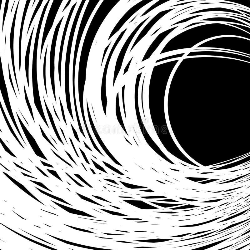 Concentric - Converging Circles. Abstract Vortex, Spiraling Graphics ...