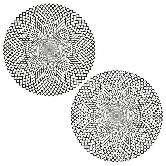 Concentric Dot Patterns. Optical Illusion Effect. Geometric Vector ...