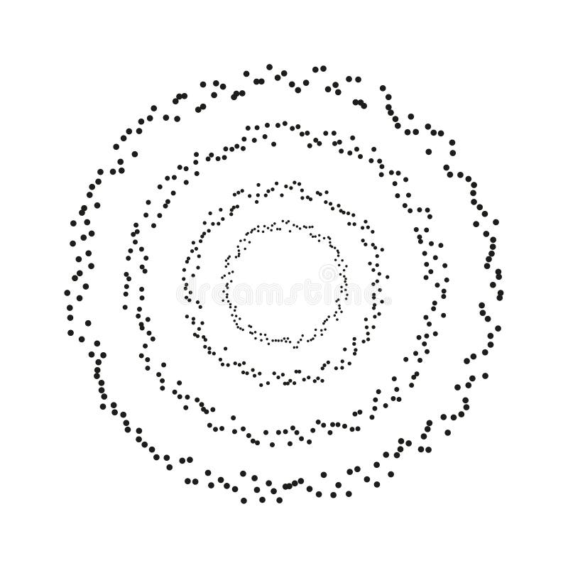 Concentric Dotted Circles. Abstract Geometric Pattern. Vector ...