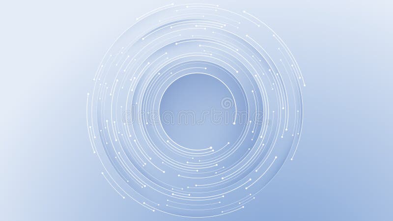 Concentric Elegant Circle Design Element. White Technology Background ...