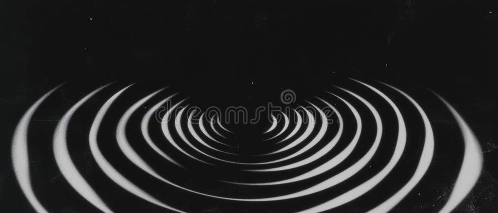 Concentric Film Grain Patterns Creating a Dynamic Visual Effect on a ...