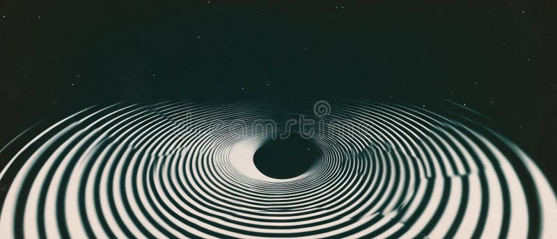 Concentric Film Grain Patterns with Radiating Texture Against a Black ...