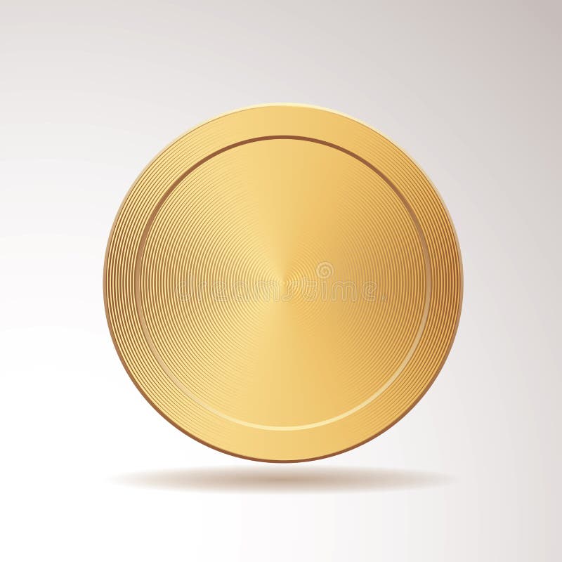 Vector Shiny Round with Concentric Circles, Blank Template for Coins ...