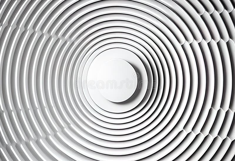 Concentric Linear Increasing Offset White Rings Illustration. AI ...