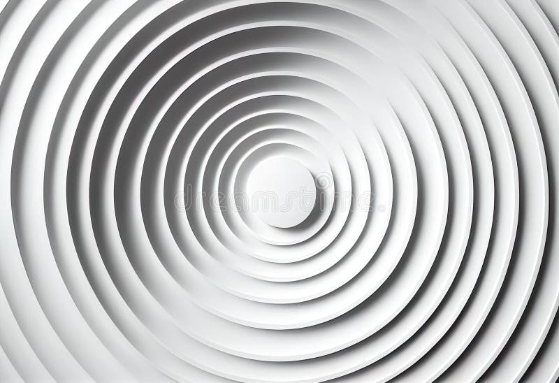 Concentric Linear Increasing Offset White Rings Illustration. AI ...