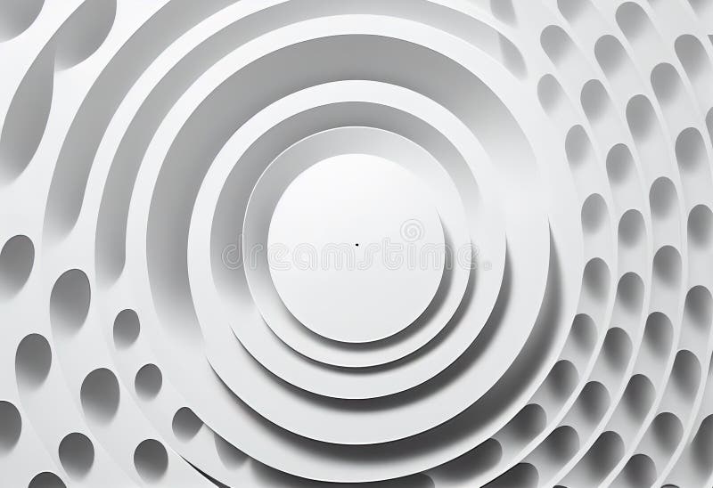 Concentric Linear Increasing Offset White Rings Illustration. AI ...