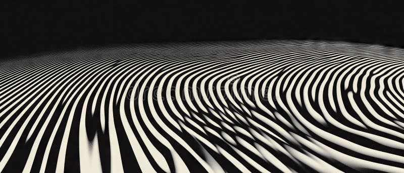 Concentric Lines Create a Mesmerizing Radial Pattern on a Black ...