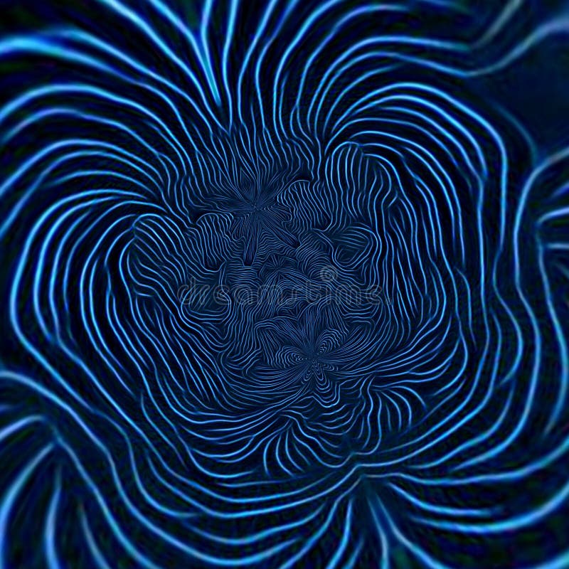 Complex Detailed Design in Turquoise Blue Curves and Patterns Stock ...