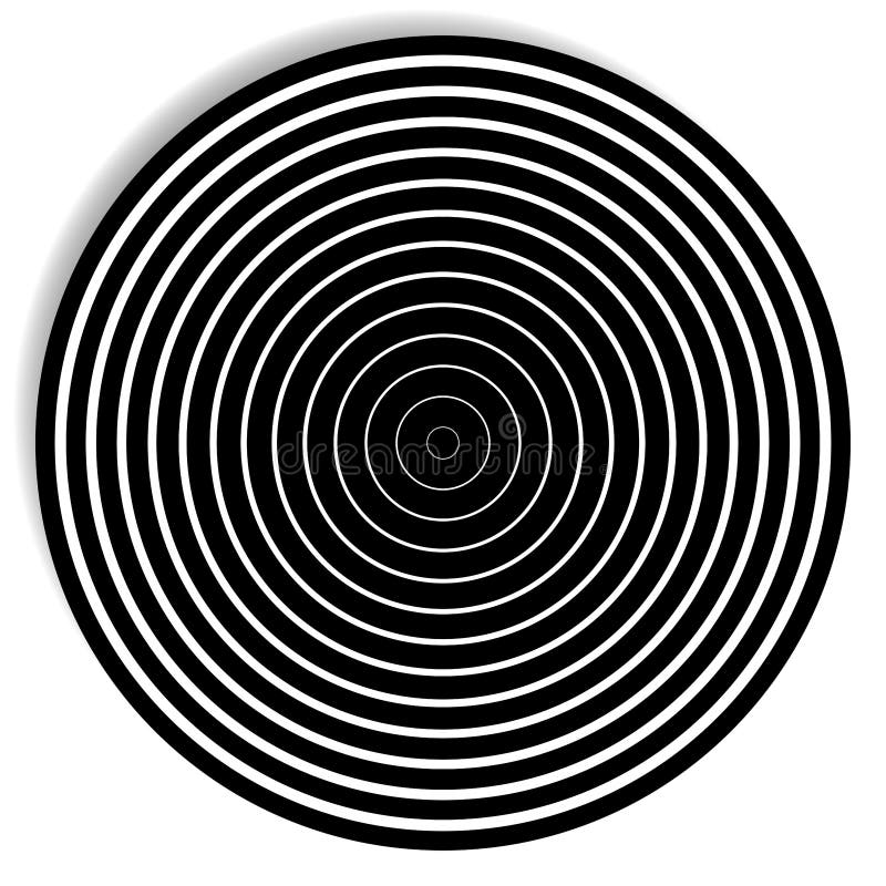 Concentric, Radial Circle Pattern. Radiating Spiral. Vortex Lines. Rays ...