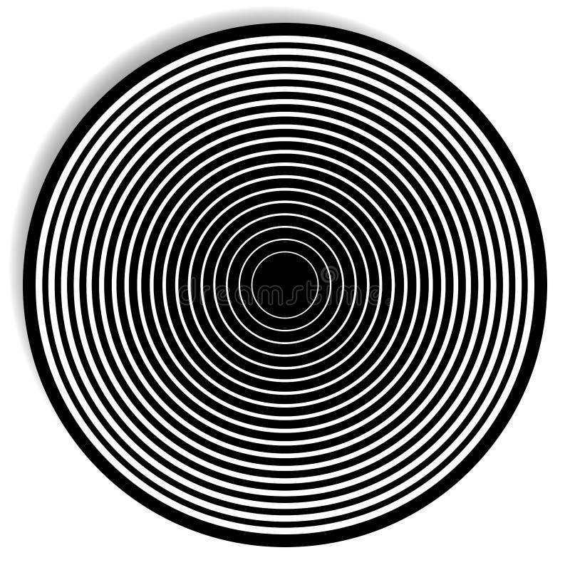 Concentric, Radial Circle Pattern. Radiating Spiral. Vortex Lines. Rays ...
