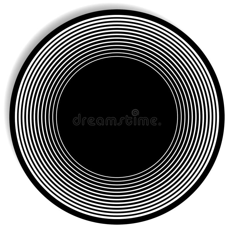 Concentric, Radial Circle Pattern. Radiating Spiral. Vortex Lines. Rays ...