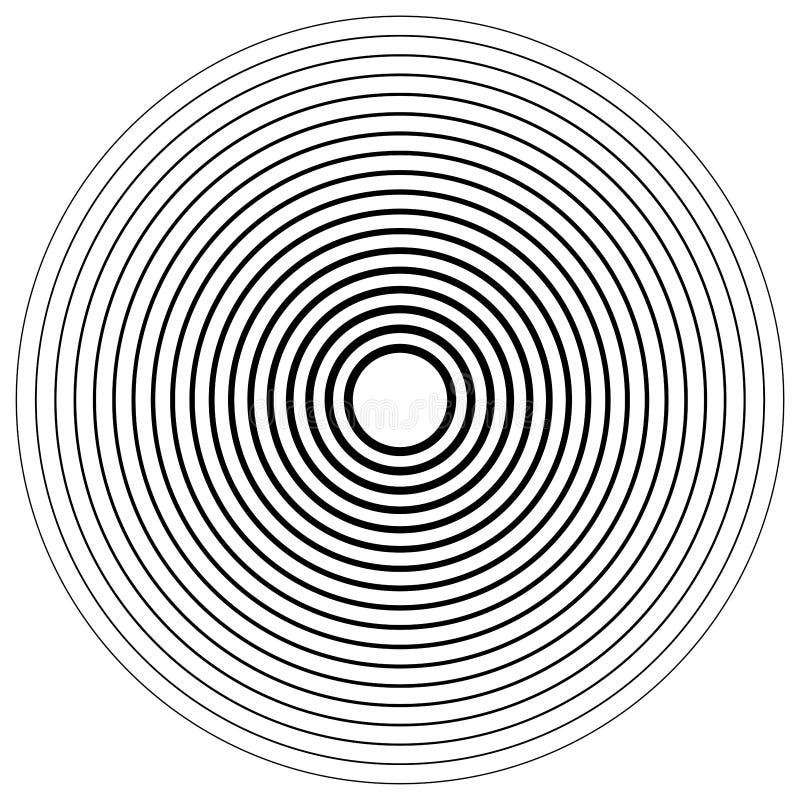 Concentric, Radial Circle Pattern. Radiating Spiral. Vortex Lines. Rays ...