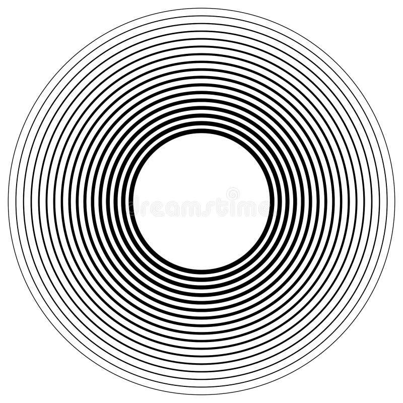 Concentric, Radial Circle Pattern. Radiating Spiral. Vortex Lines. Rays ...