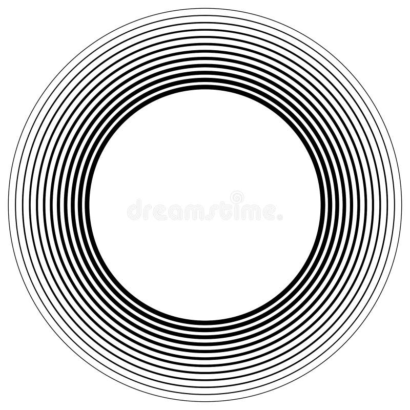 Concentric, Radial Circle Pattern. Radiating Spiral. Vortex Lines. Rays ...