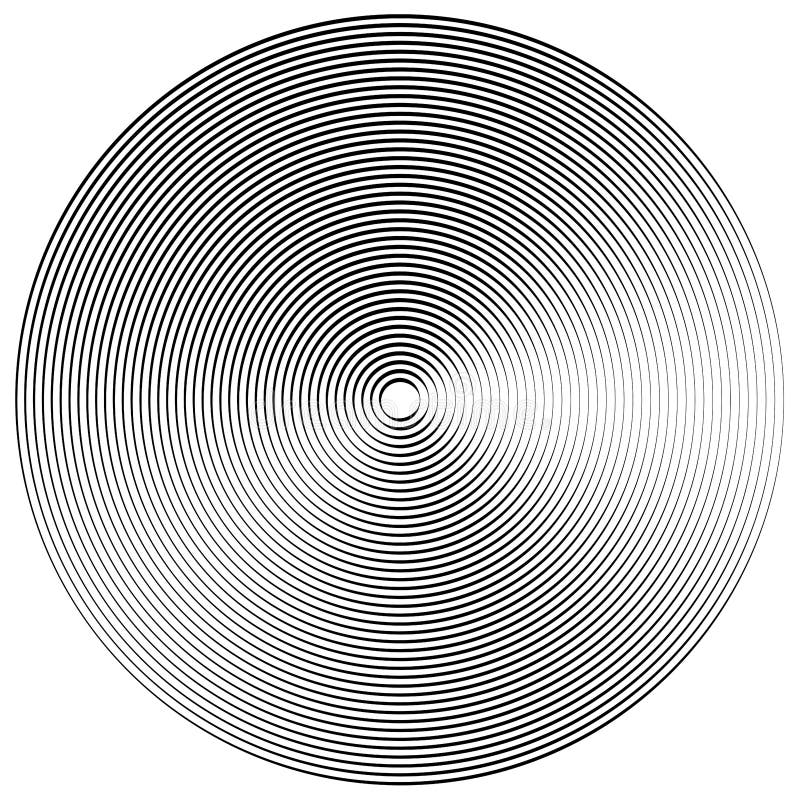 Concentric, Radial Circles Pattern. Radiating, Circular Spiral, Vortex ...