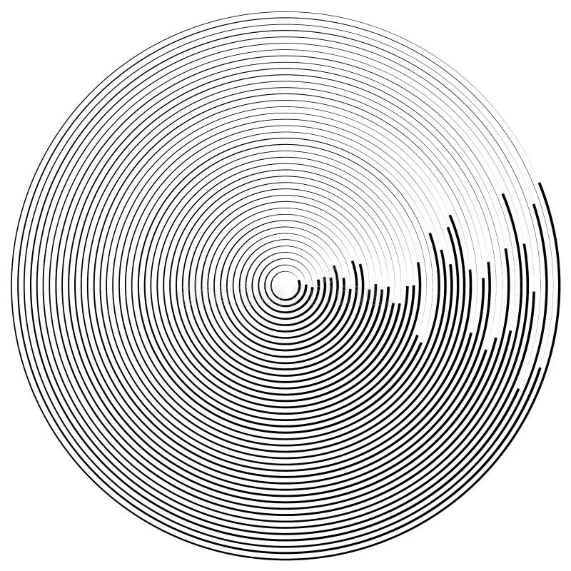 Concentric, Radial Circles Pattern. Radiating, Circular Spiral, Vortex ...